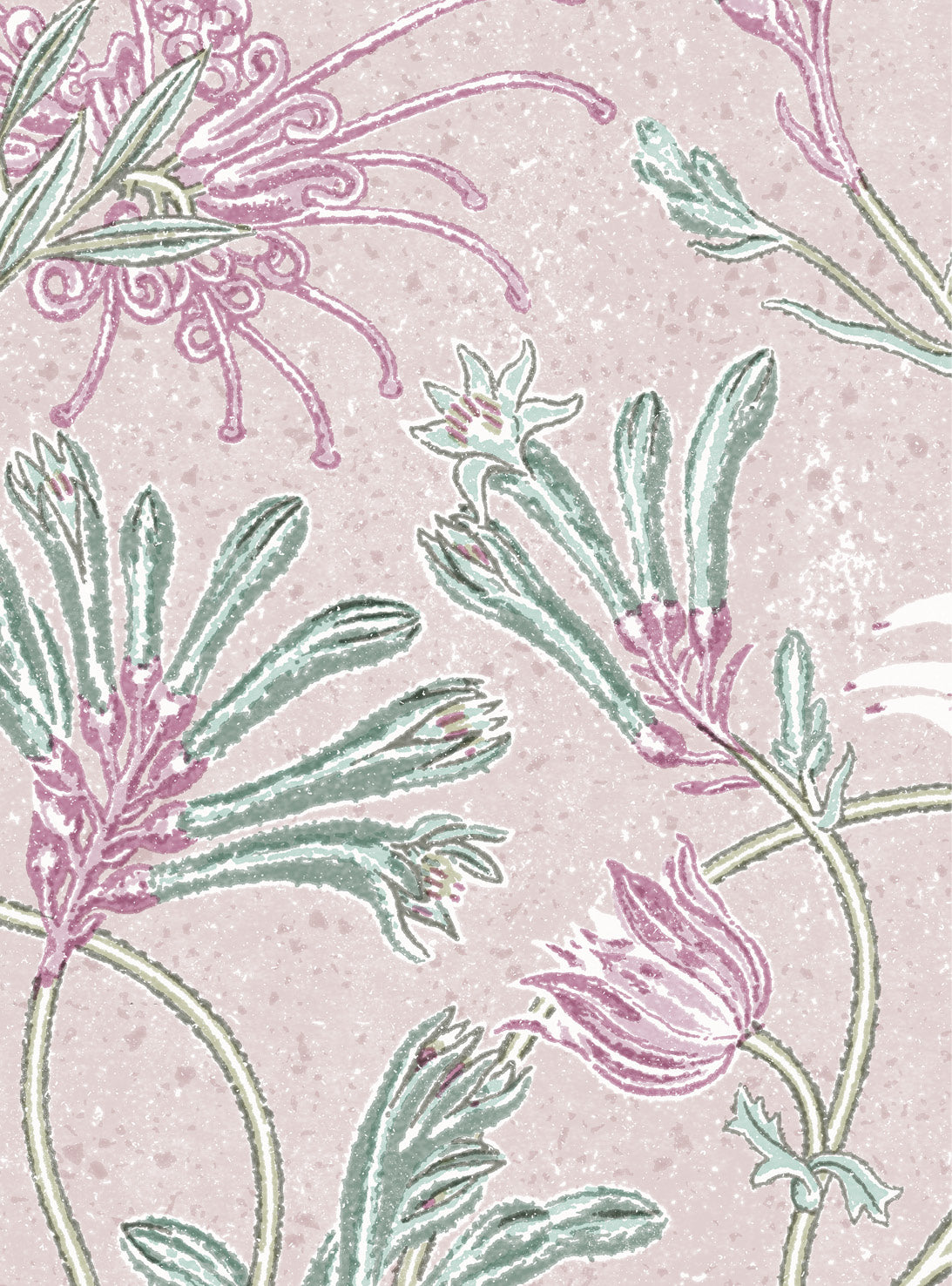 Meadow Pink Wallpaper Swatch/Memo – Utopia Goods