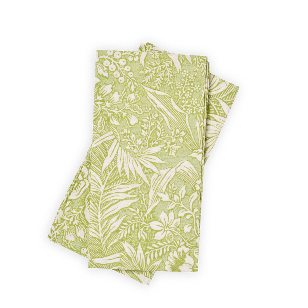 Hand Printed Botanical Prints | Linen Napkins by Utopia Goods